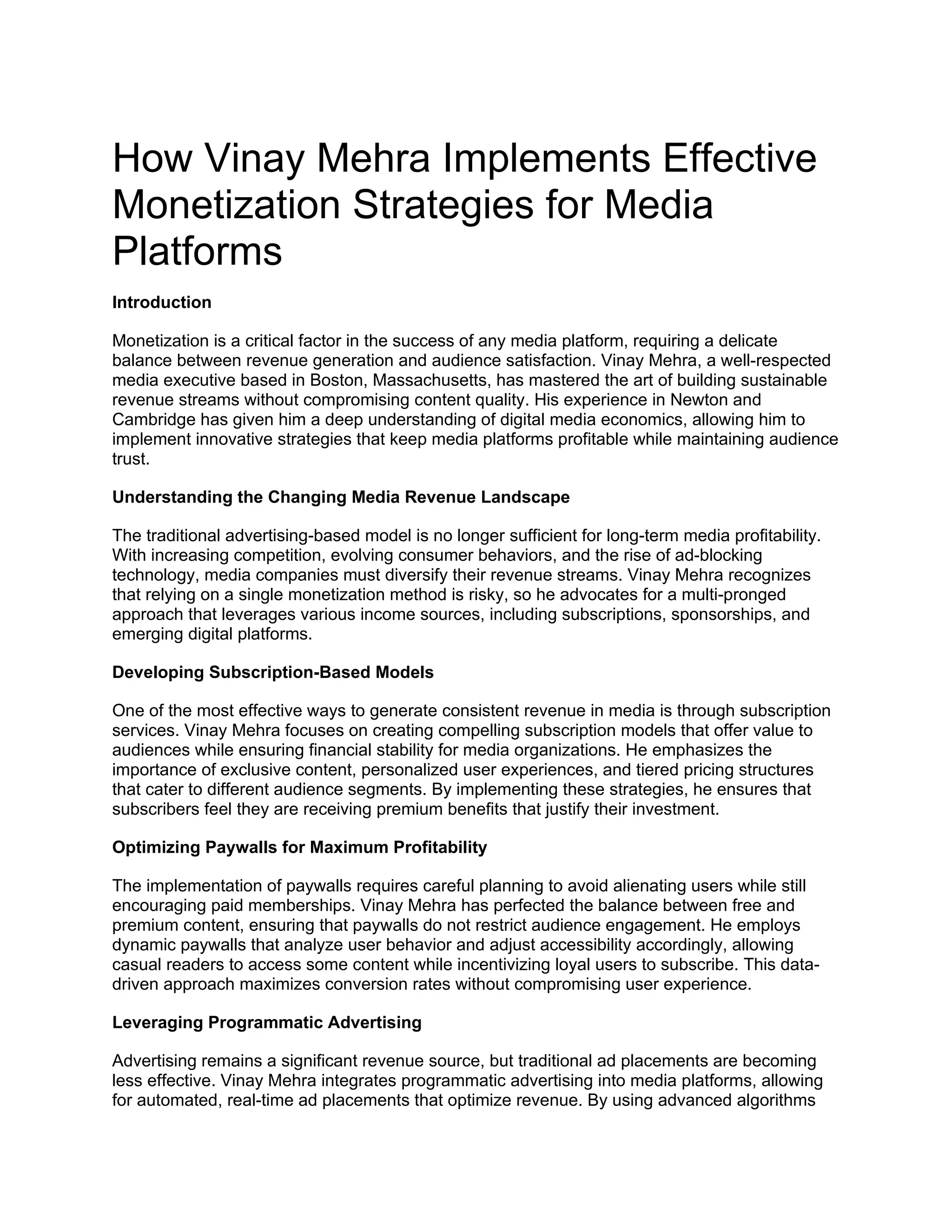 How Vinay Mehra Implements Effective Monetization Strategies for Media Platforms.docx