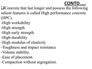 High Performance Concrete | PDF