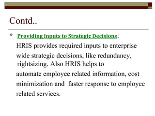 HRIS- HUMAN RESOURCE INFORMATION SYSTEM | PPT