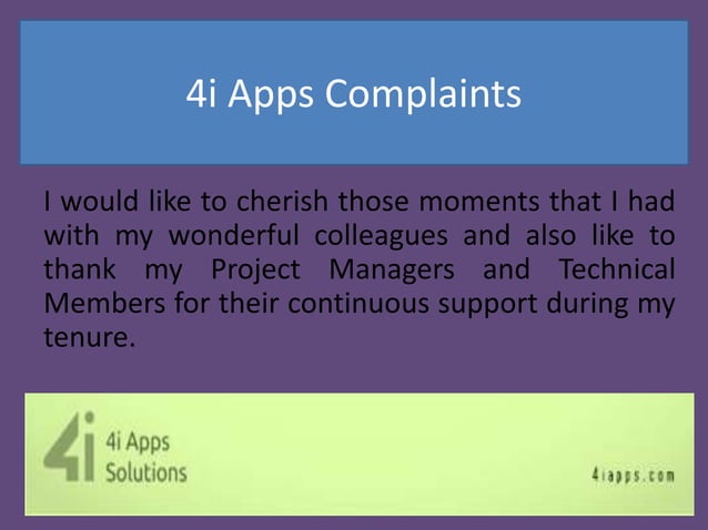 4i apps consumer complaints | PPTX