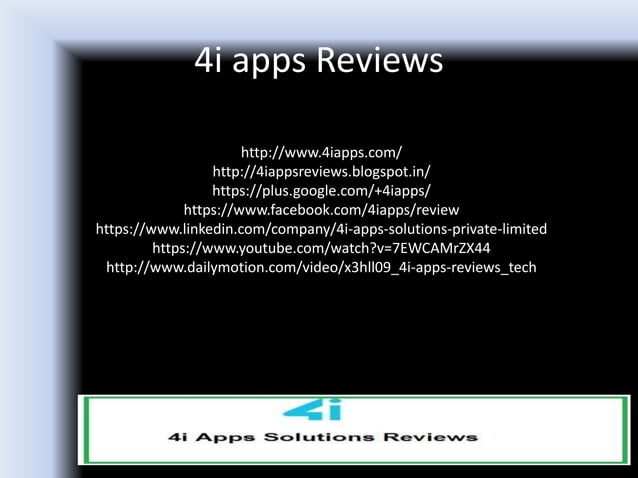 4i apps reviews | PPT