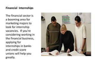 4 ideal internships for marketing majors | PPT