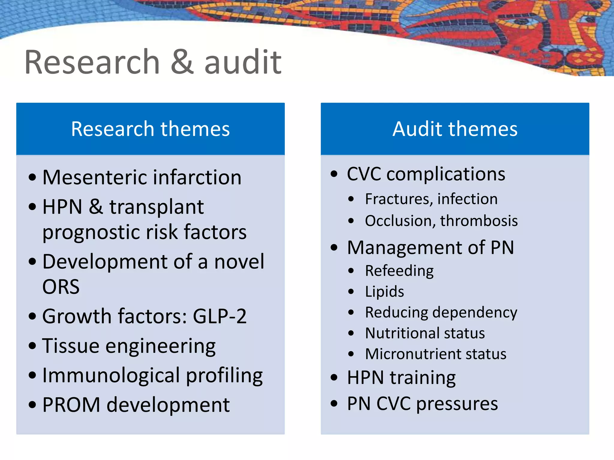 St Mark's: the Intestinal Failure and Home Parenteral Nutrition Service ...