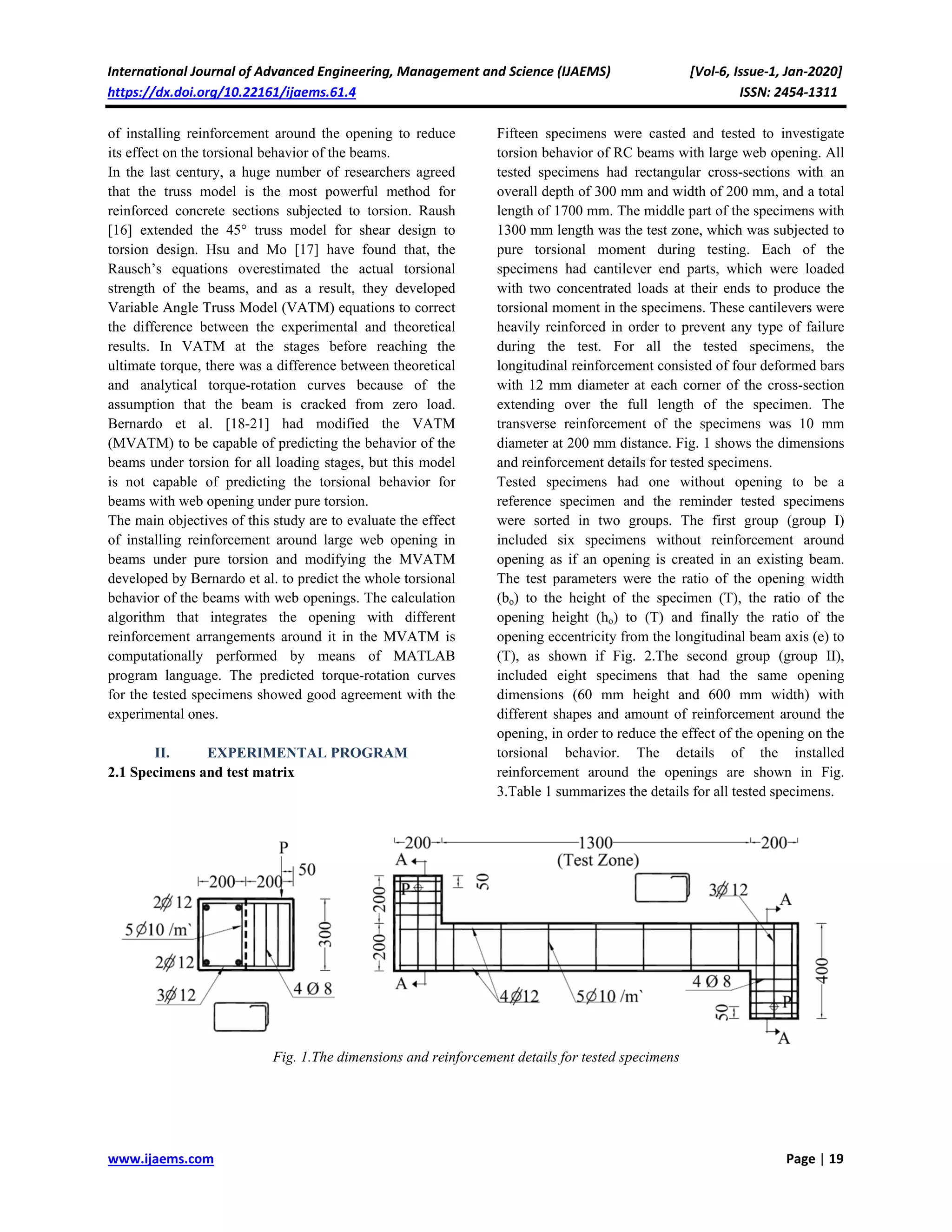 Experimental and Analytical Investigation of Reinforced Concrete Beams ...