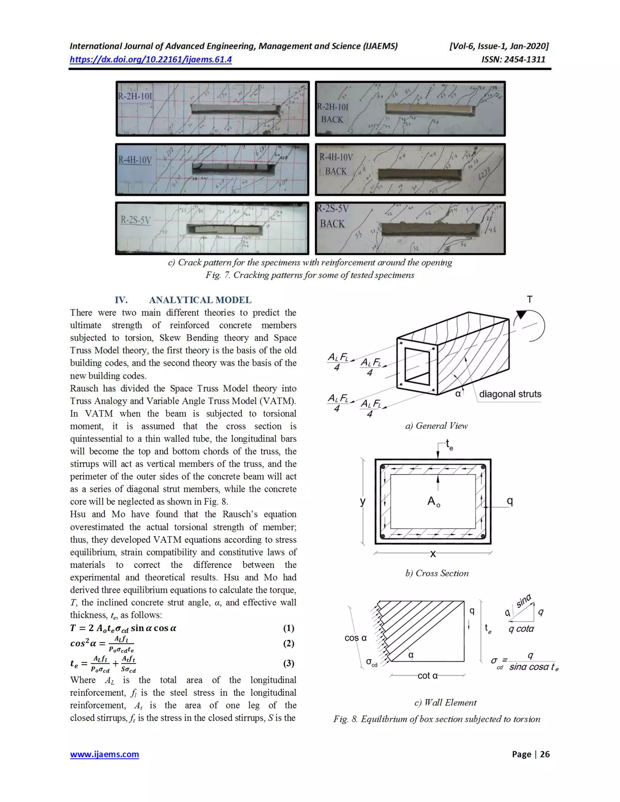 Experimental and Analytical Investigation of Reinforced Concrete Beams with Large Web Opening ...