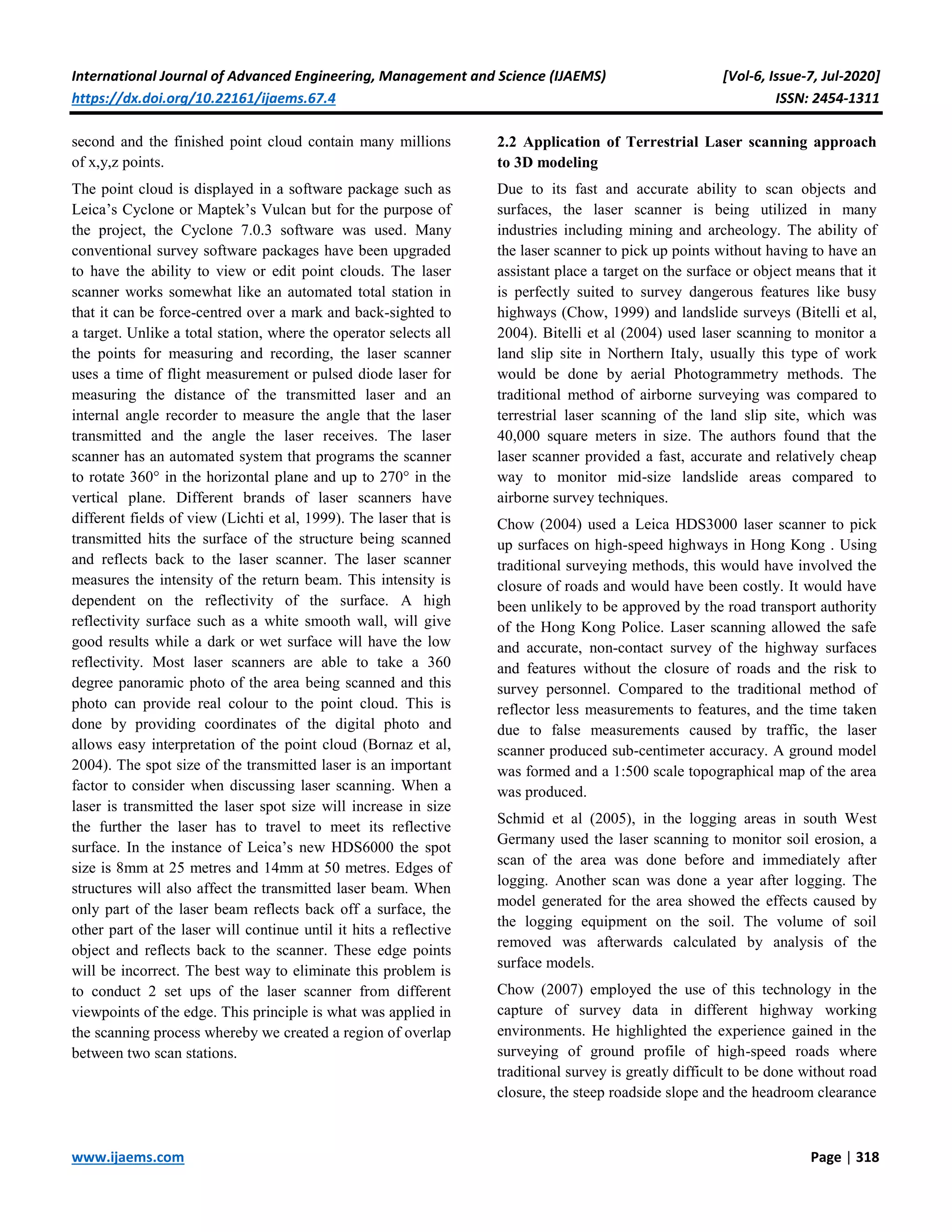 3d Modelling Of Structures Using Terrestrial Laser Scanning Technique Pdf