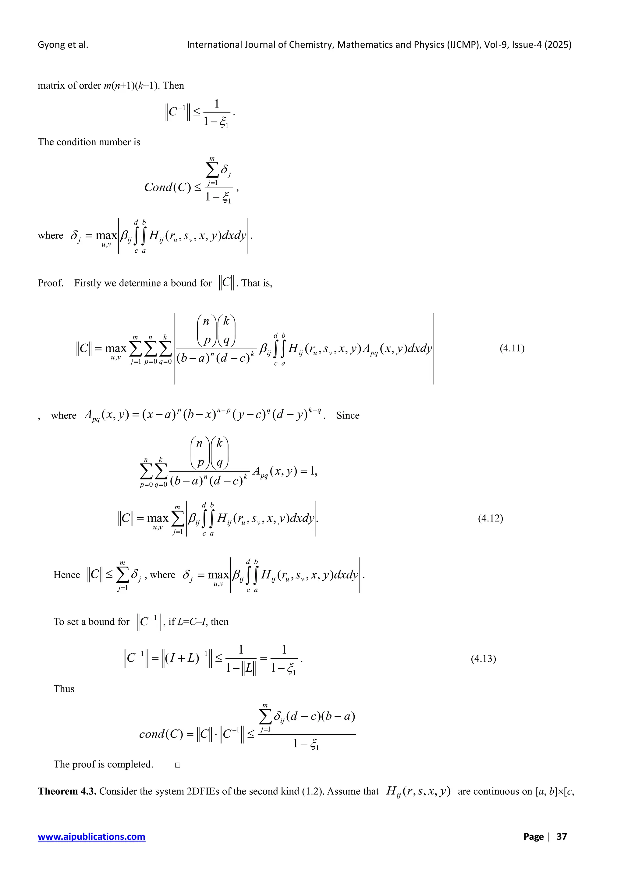 Study on Numerical Approach Solution of the System of Two-dimensional ...