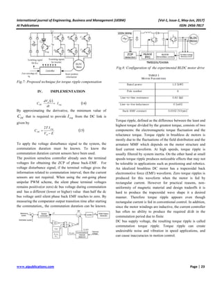 Torque Ripple Minimization of a BLDC Motor Drive by Using Electronic Commutation and Speed ...