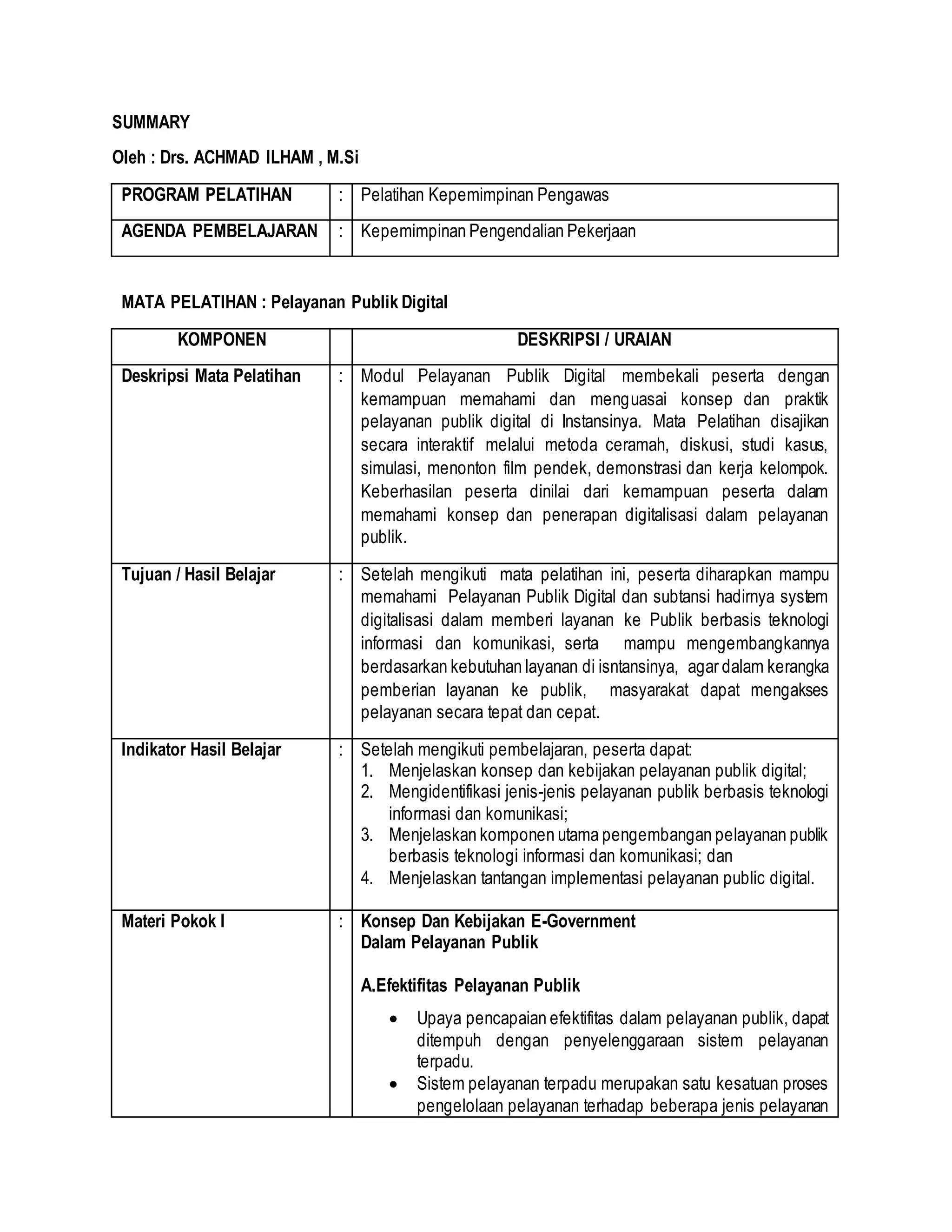4ilham summary publik digital | DOCX
