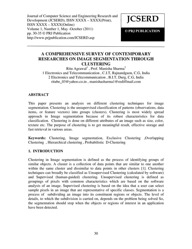 4 Image Segmentation Through Clustering Pdf