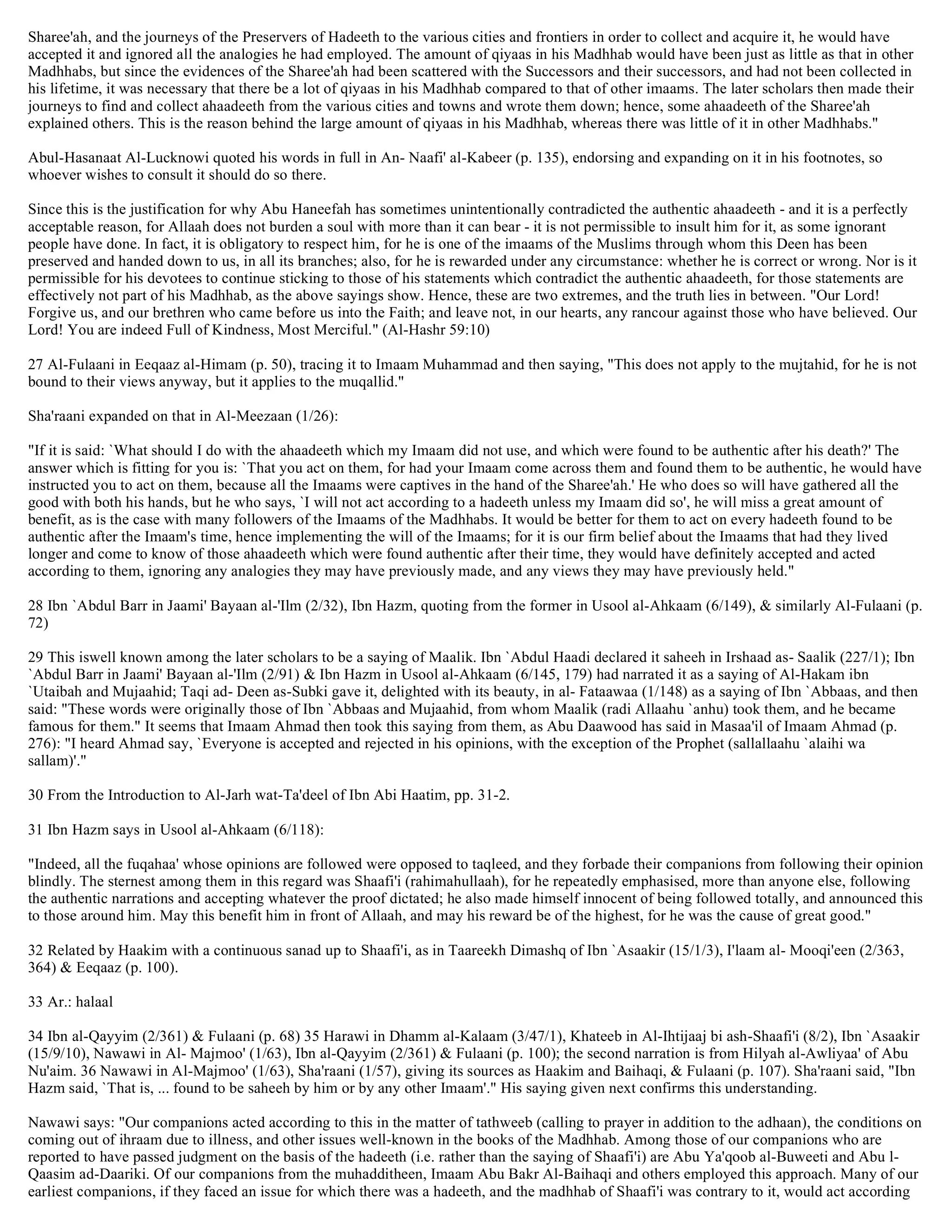 4 Imams And Taqleed | PDF