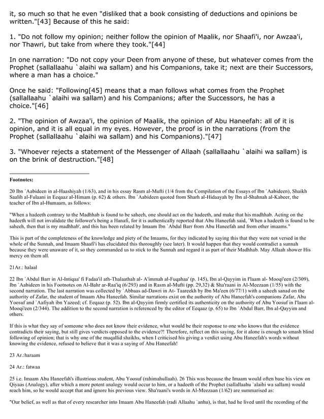 4 Imams And Taqleed | PDF