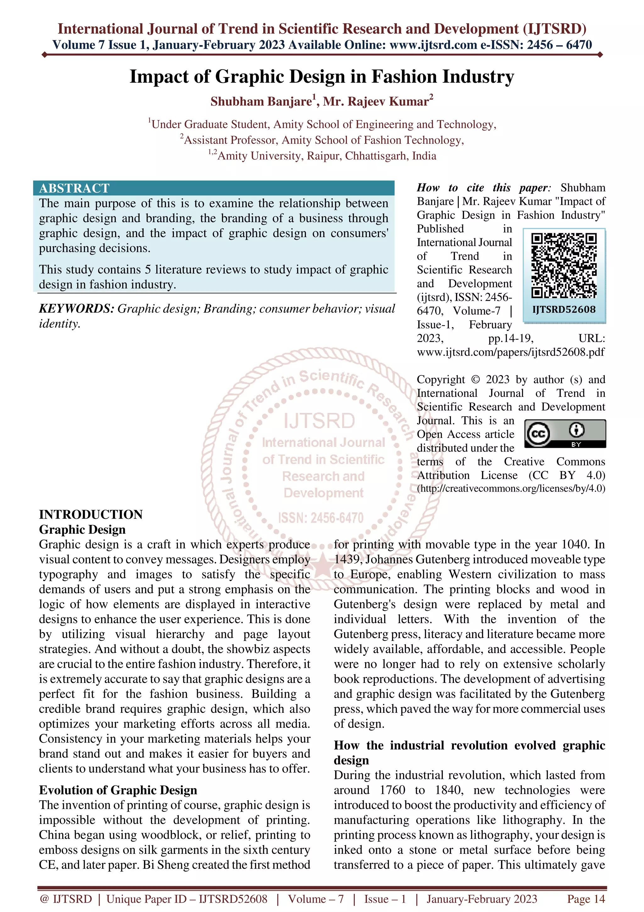 Impact of Graphic Design in Fashion Industry | PDF