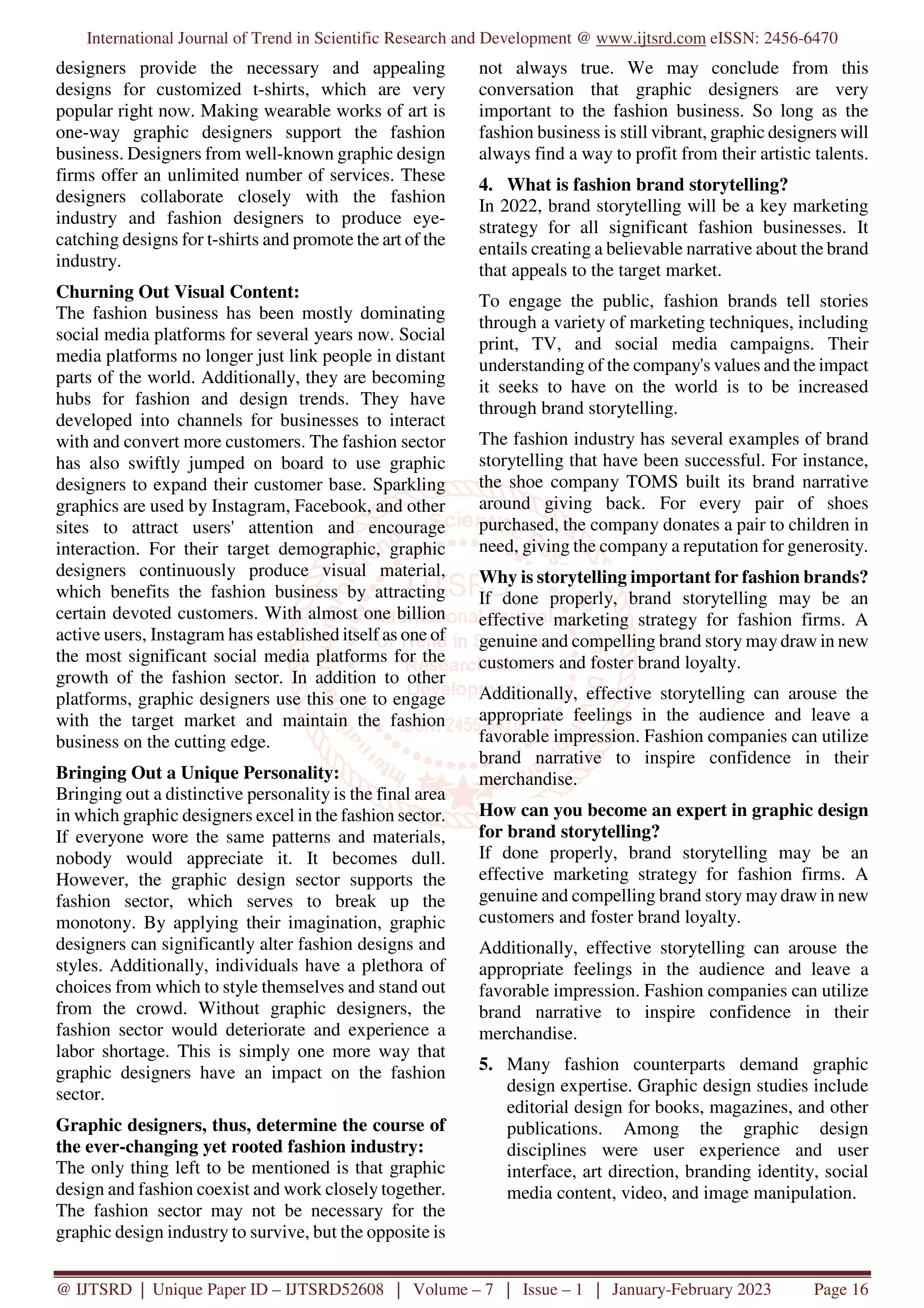 Impact of Graphic Design in Fashion Industry | PDF