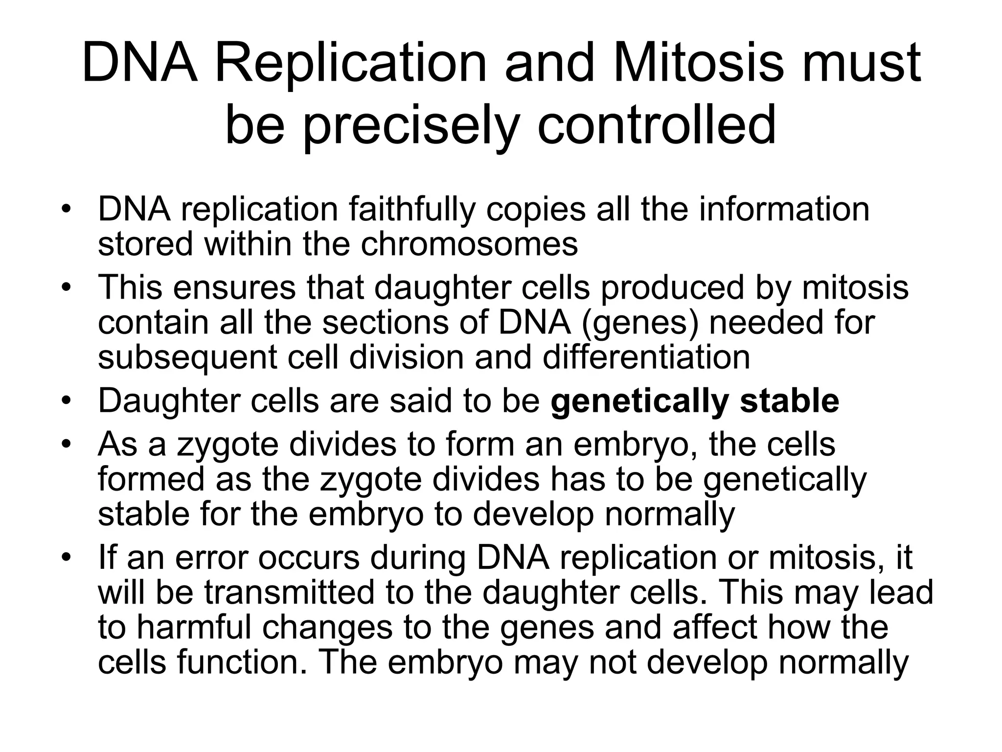 Chapter 18 Cell Division Lesson 4 - The Importance of Mitosis | PPT