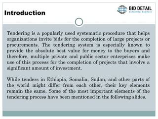 4 Important Elements of the Tendering Process | PPT