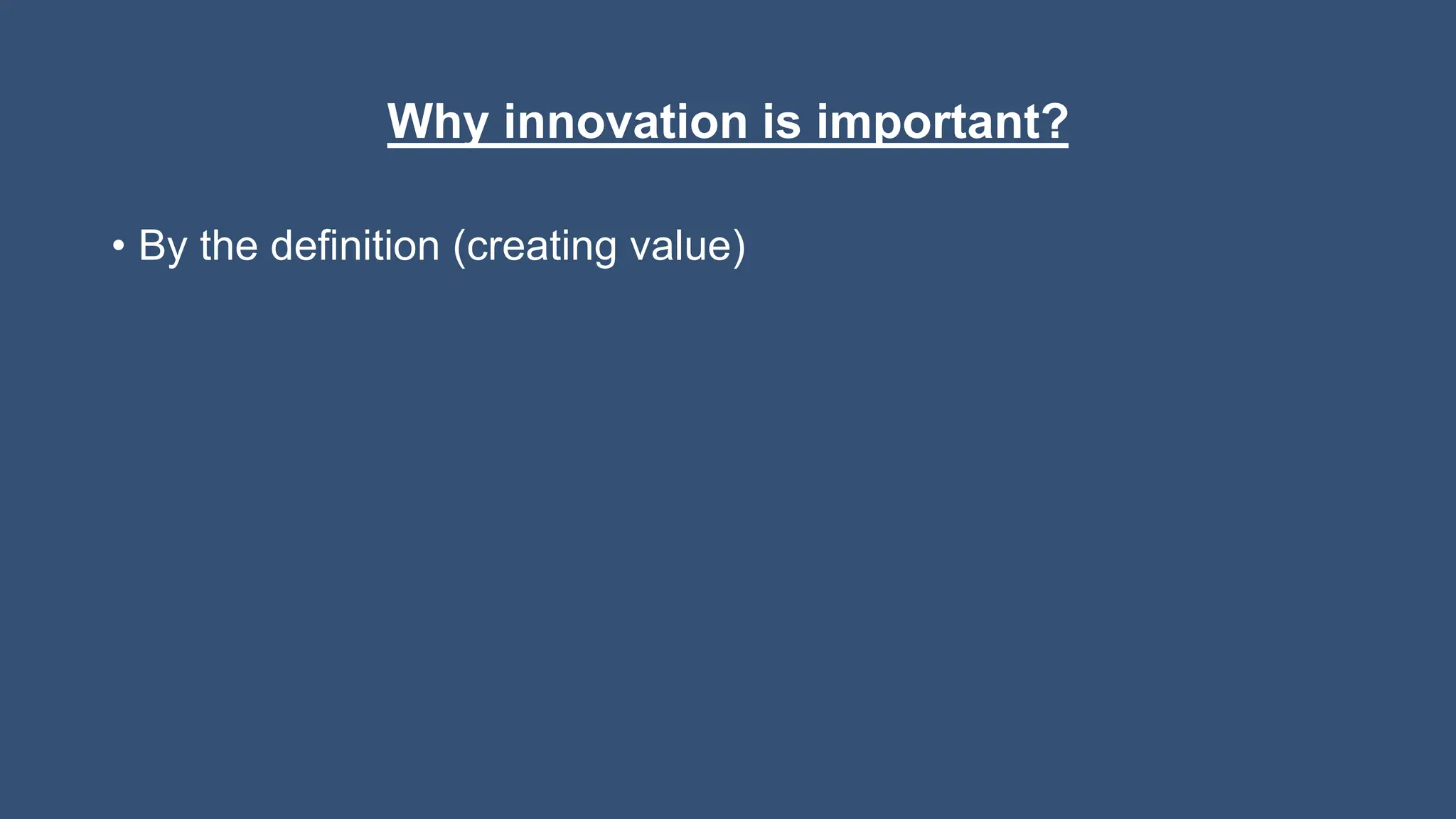 Introduction to innovation and entrepreneurship in a business landscape ...