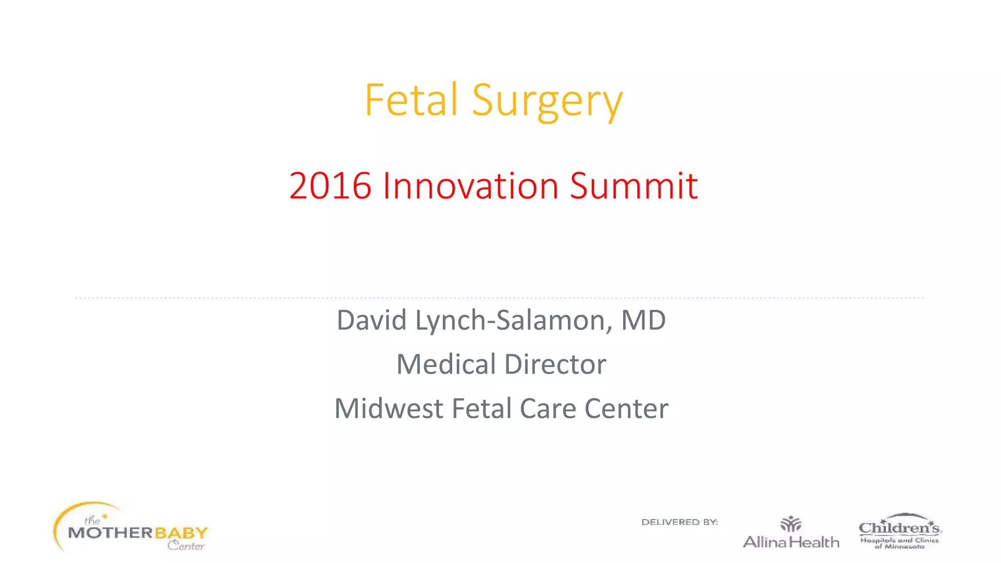 Fetal Surgery | PPTX