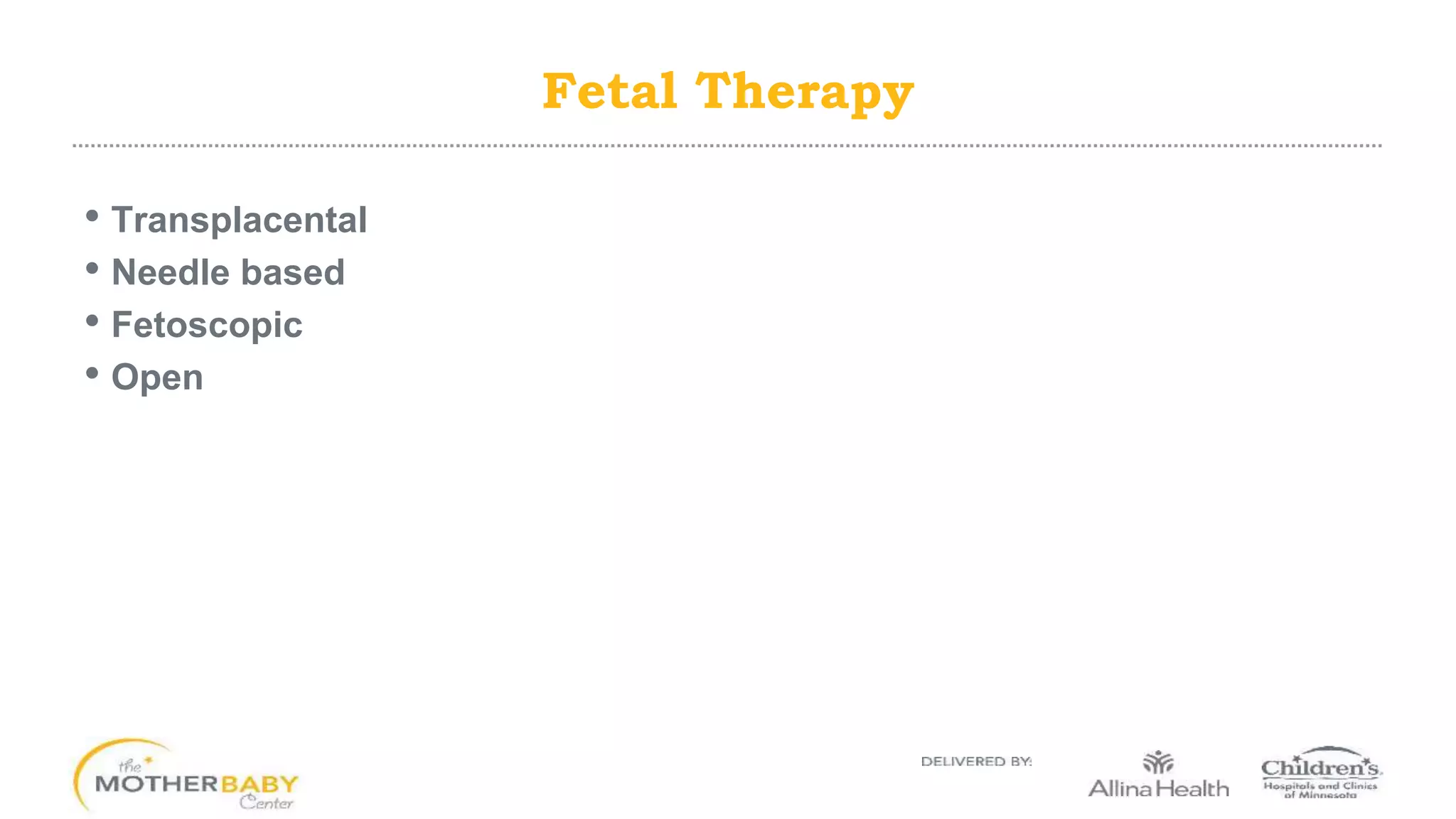 Fetal Surgery | PPTX
