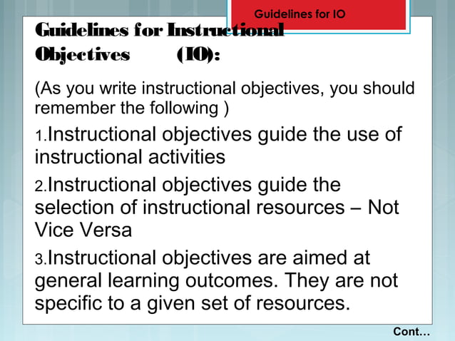4 instructional objectives | PPT
