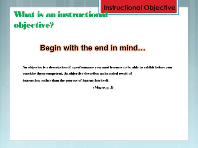 4 instructional objectives | PPT