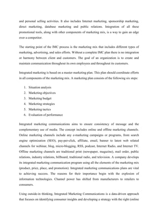 4,integrated marketing communications | DOCX | Advertising Industry ...