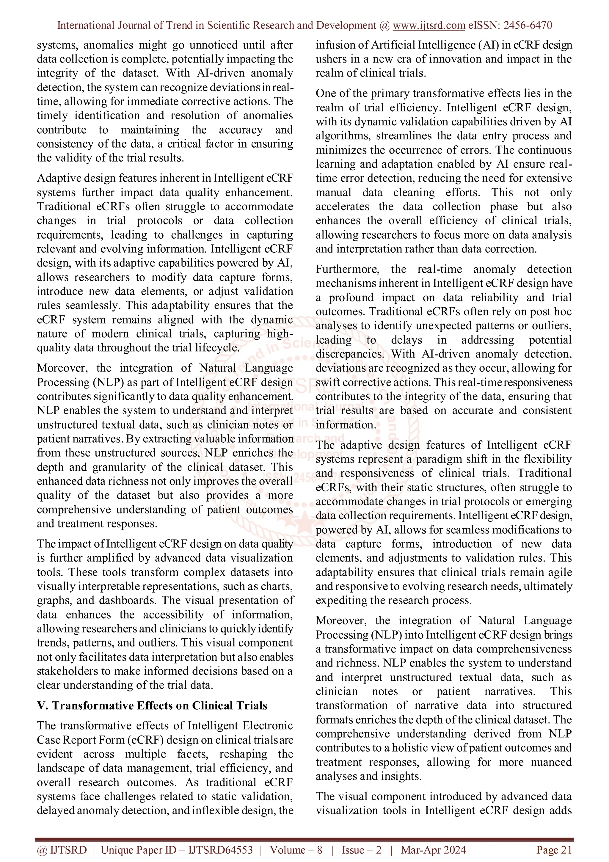 Intelligent eCRF Design Improving Data Quality with AI | PDF