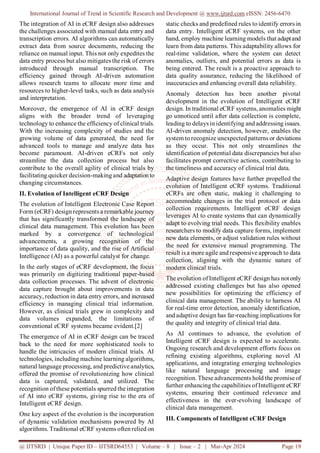 Intelligent eCRF Design Improving Data Quality with AI | PDF