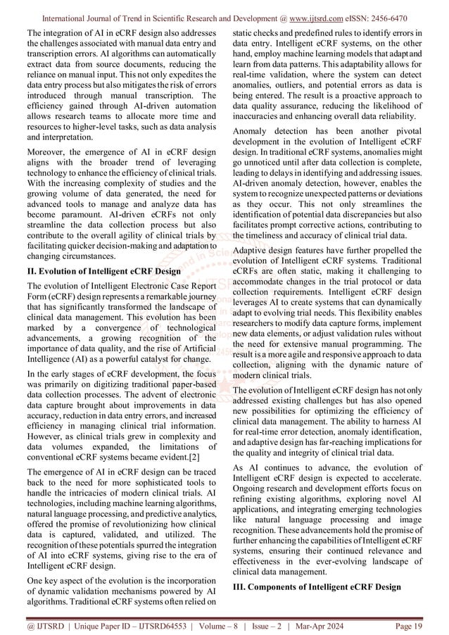 Intelligent eCRF Design Improving Data Quality with AI | PDF | Computer Software and ...