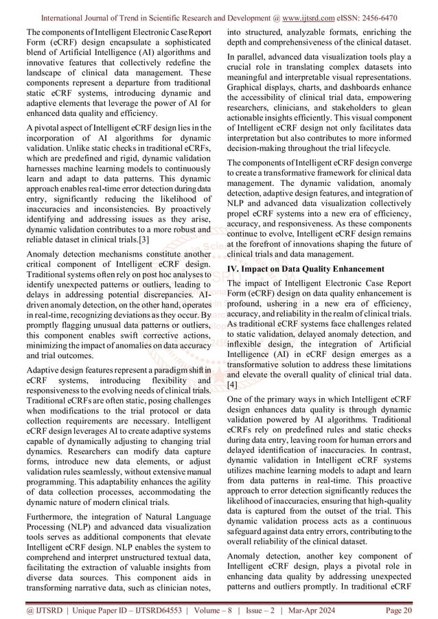 Intelligent eCRF Design Improving Data Quality with AI | PDF | Computer Software and ...