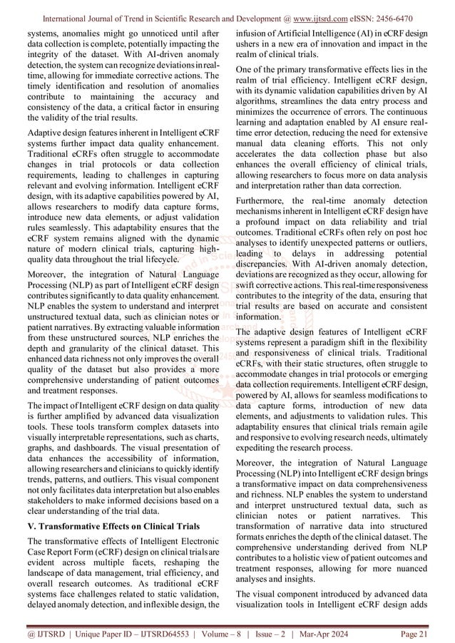 Intelligent eCRF Design Improving Data Quality with AI | PDF | Computer Software and ...