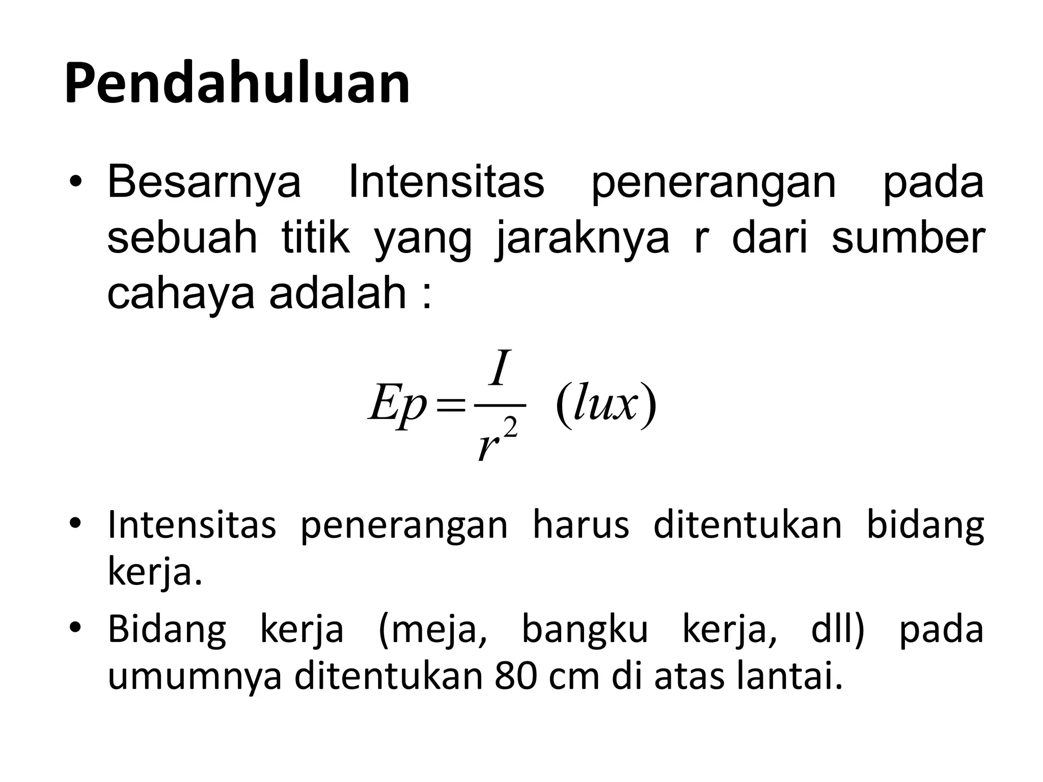 4 Intensitas Penerangan | PPTX