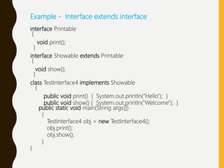 Java Interface | PPTX | Programming Languages | Computing