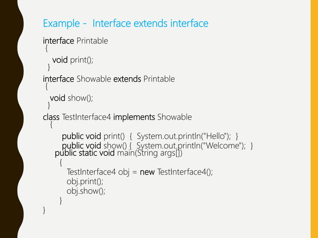 Java Interface Pptx Programming Languages Computing