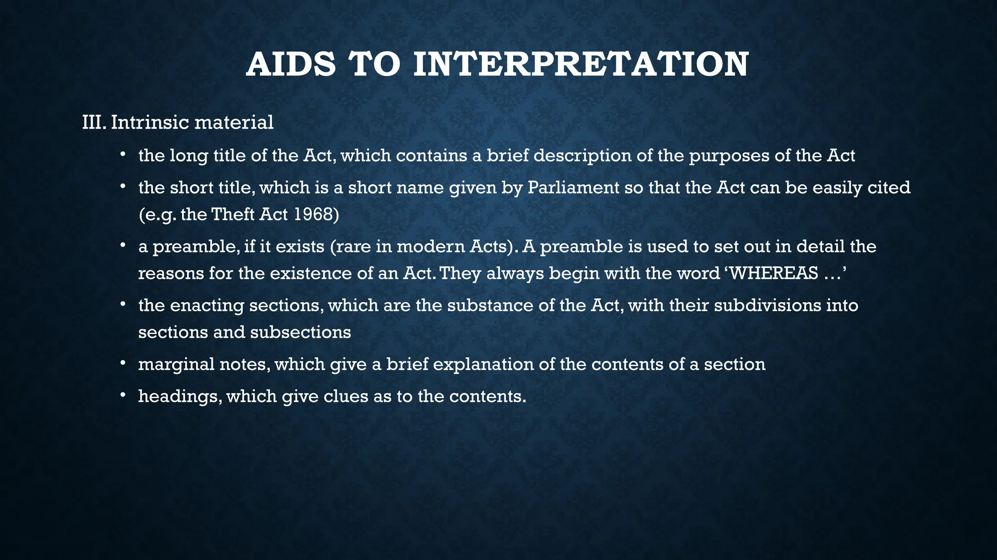 4 Interpretation and it's rules in law.. | PPT