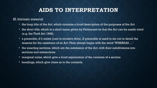 4 Interpretation and it's rules in law.. | PPTX