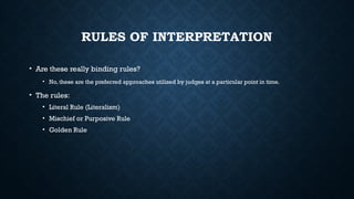 4 Interpretation and it's rules in law.. | PPT