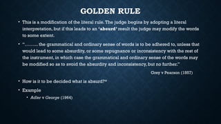 4 Interpretation and it's rules in law.. | PPT