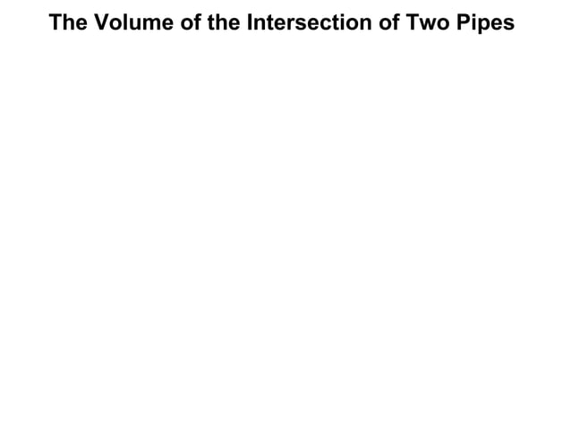 4 intersection of two pipes | PPT