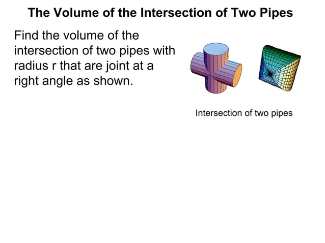 4 intersection of two pipes | PPT