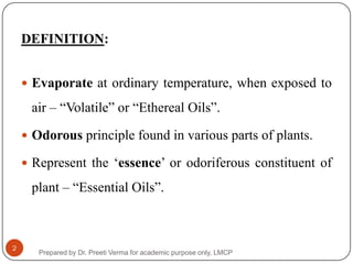 Introduction to Terpenoids & volatile oils Brief for D. Pharm. 1 | PDF