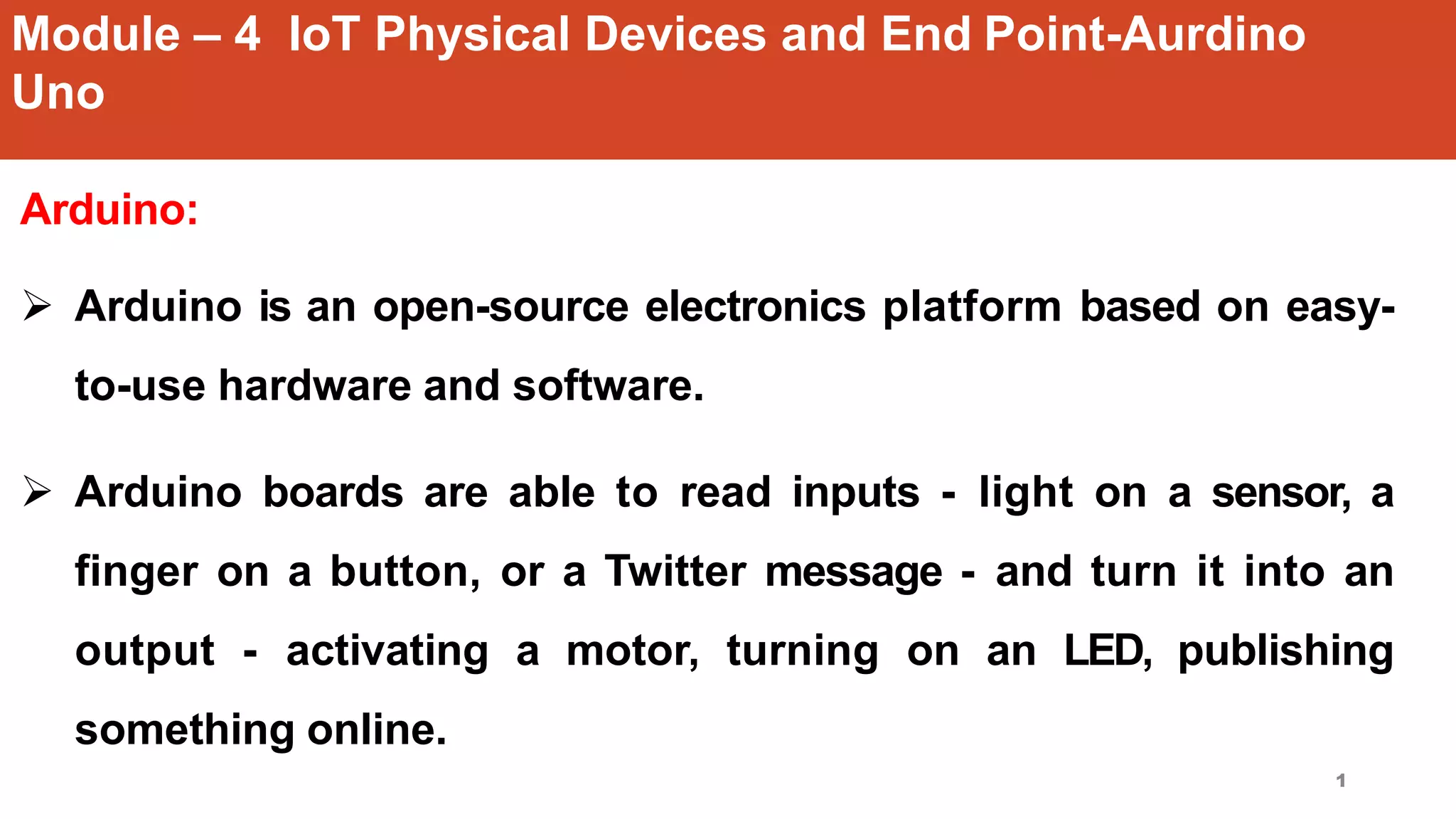 4 IOT 18ISDE712 MODULE 4 IoT Physical Devices and End Point-Aurdino Uno.pdf