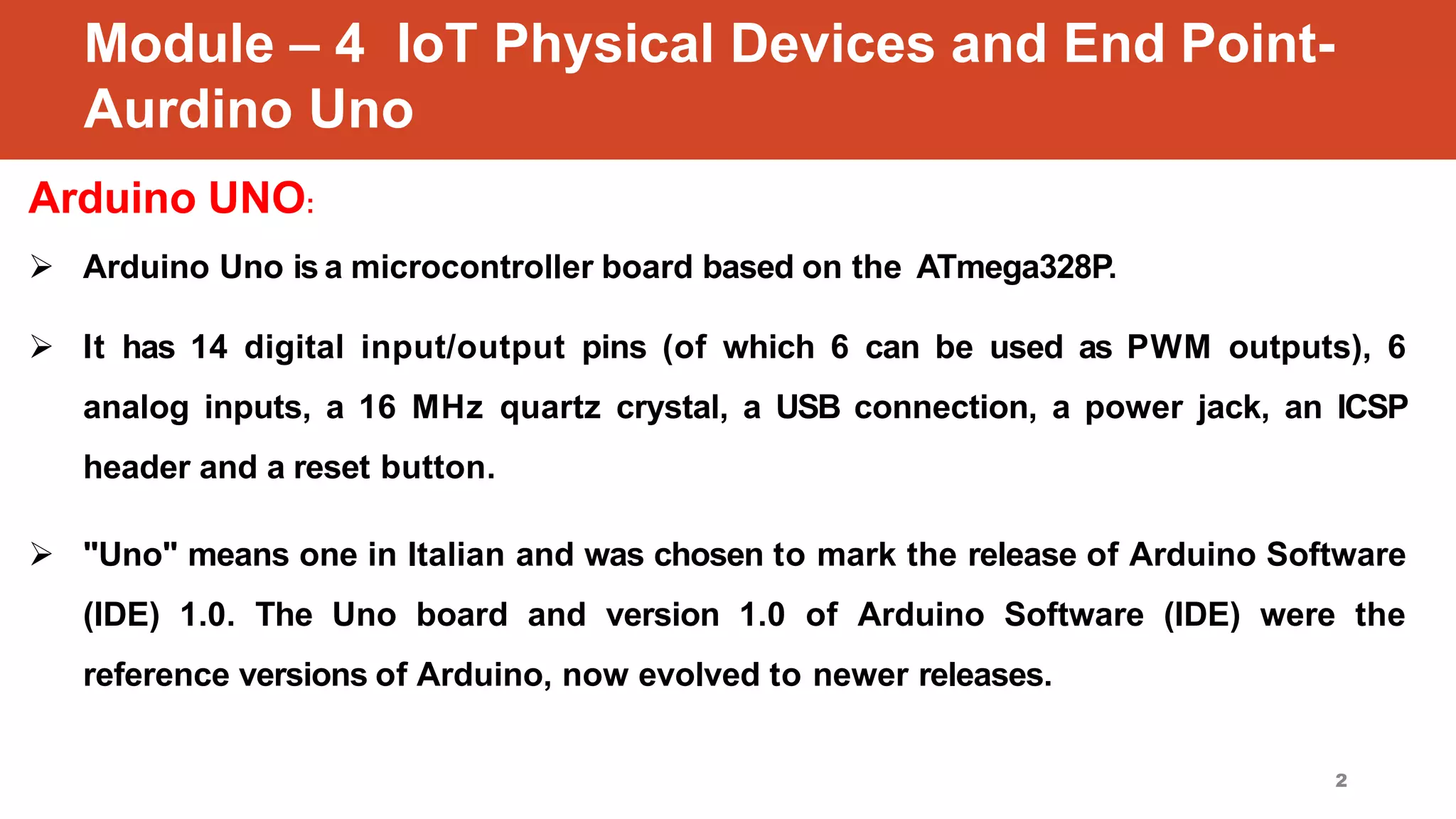 4 IOT 18ISDE712 MODULE 4 IoT Physical Devices and End Point-Aurdino Uno.pdf