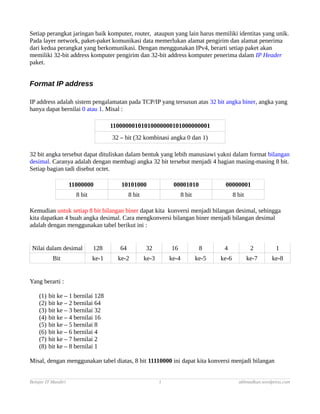 4 ip address dan subnetting | PDF