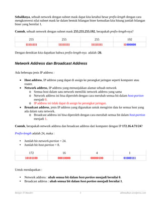 4 ip address dan subnetting | PDF