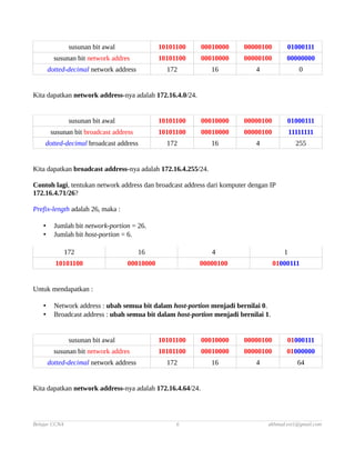 4 ip address dan subnetting | PDF