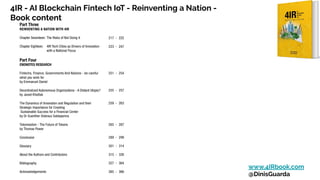 4IR AI Blockchain Fintech IoT book presentation by Dinis Guarda | PDF