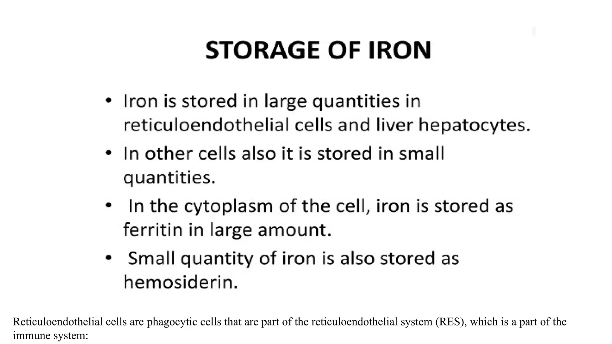 DPT - Physiology - II (Blood Physiology) Iron absorption, storage and ...