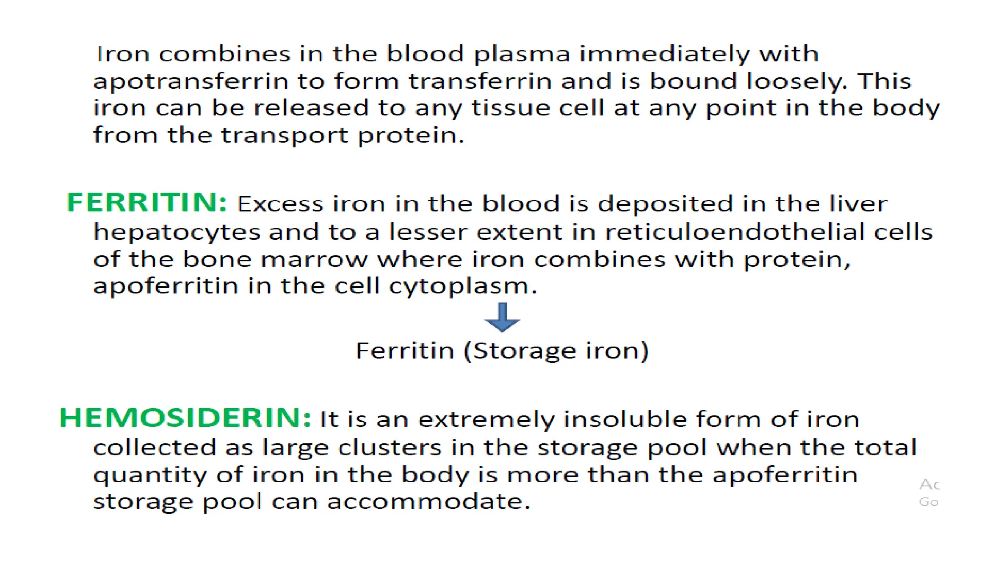 DPT - Physiology - II (Blood Physiology) Iron absorption, storage and ...