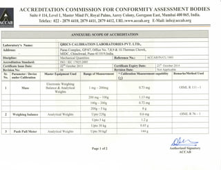 Qrics iso accab accreditation certificate | PDF